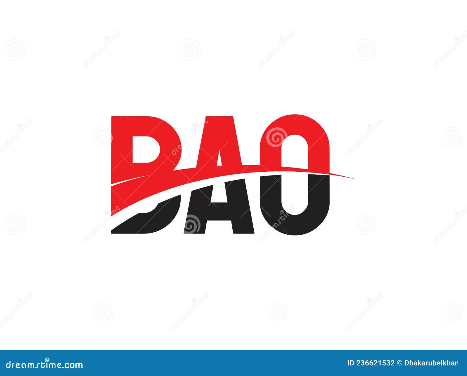 BAO Letter Initial Logo Design Vector Illustration Stock Vector ...