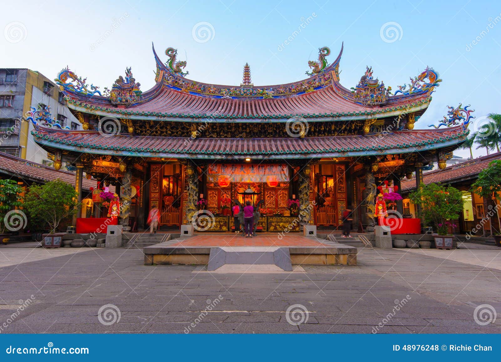 Bao an Temple in Taipei, Taiwan Stock Photo - Image of asia, night ...