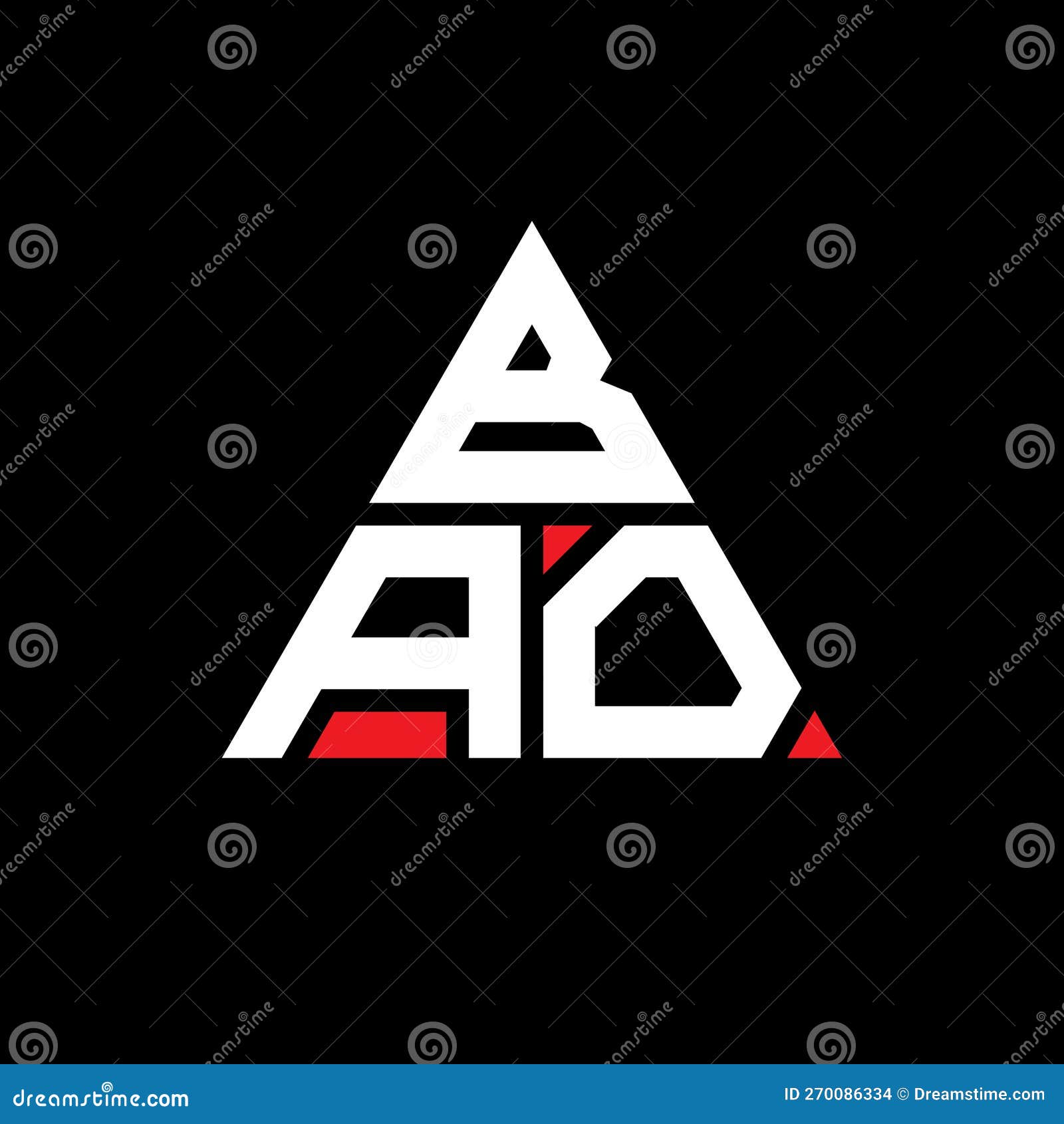 BAO Triangle Letter Logo Design with Triangle Shape. BAO Triangle Logo ...