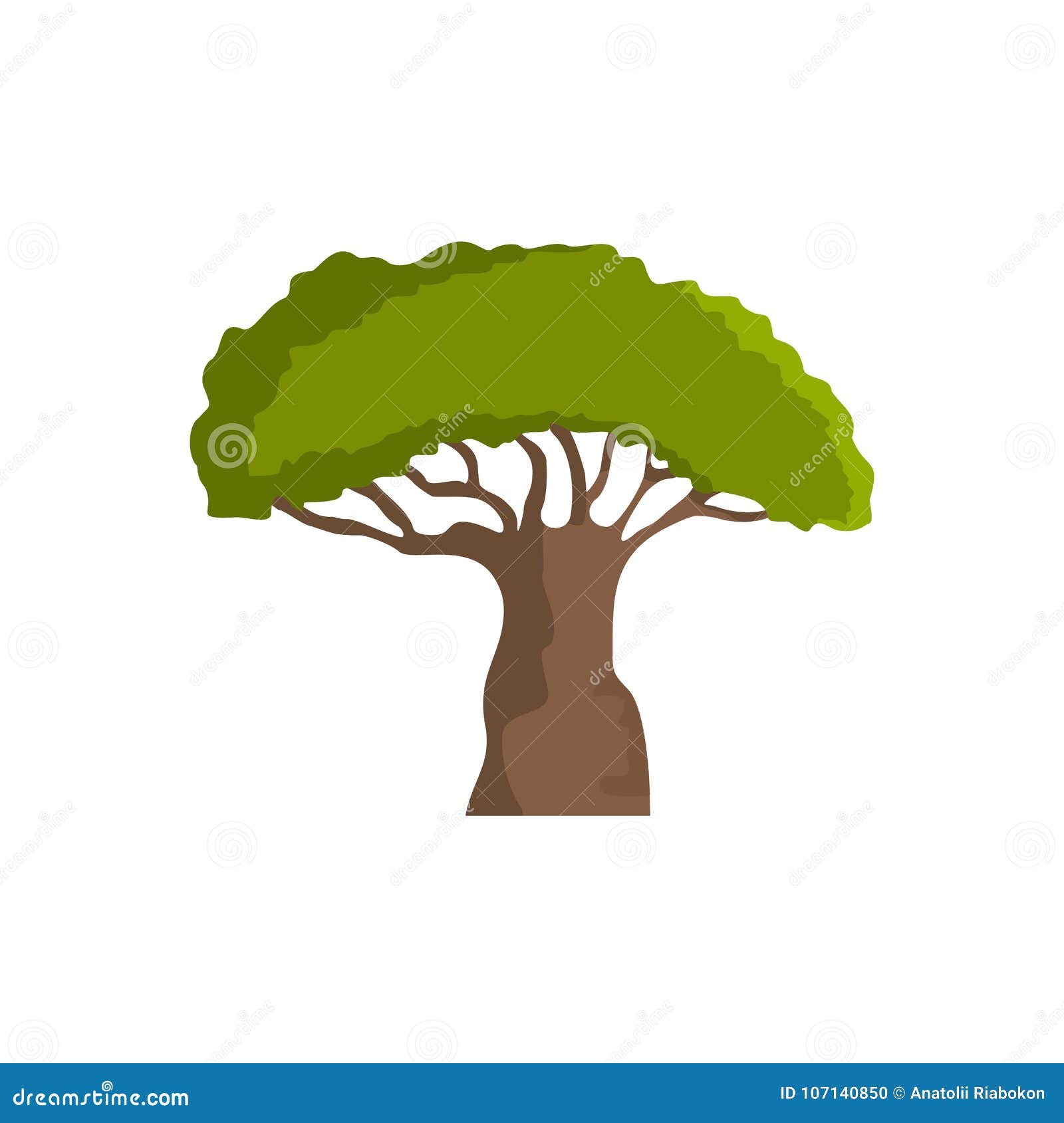 Baobab Tree Icon, Flat Style Stock Vector - Illustration of design ... Baobab Tree Icon, Flat Style Stock Vector - Illustration of design ...