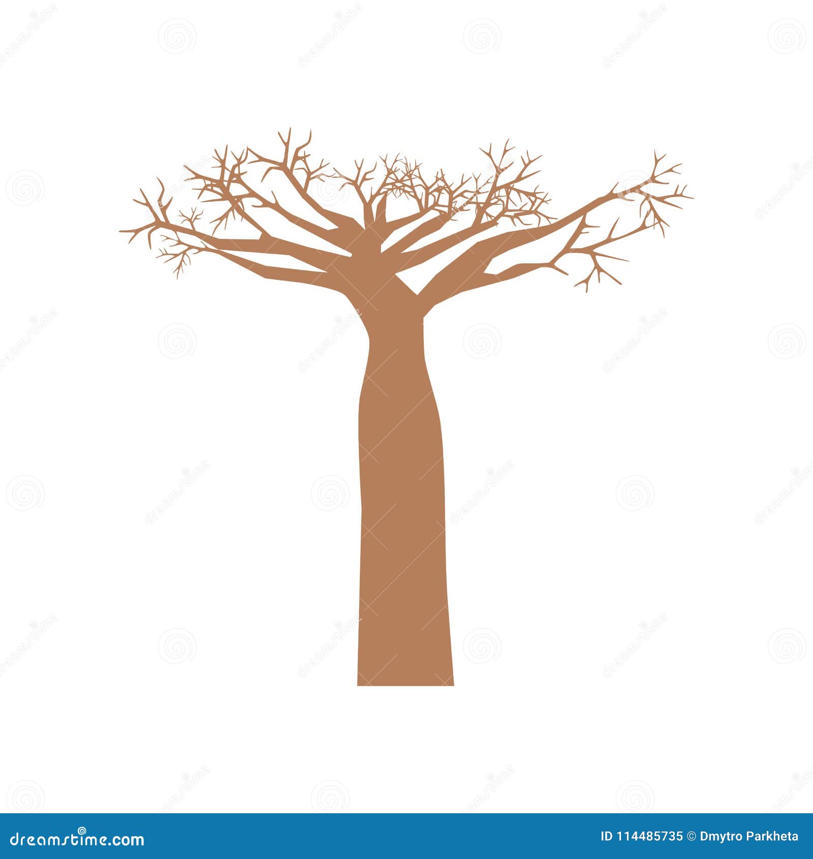 Baobab tree illustration stock vector. Illustration of landscape ...