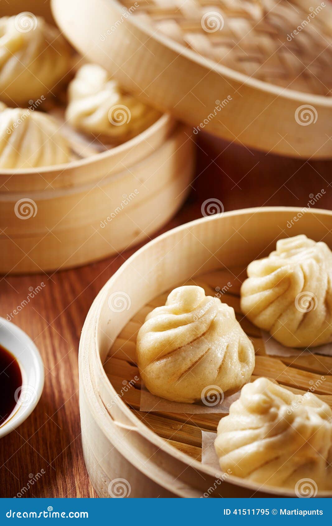 Baozi Chinese Dumplings on Steamer Stock Image - Image of baozi, basket ...