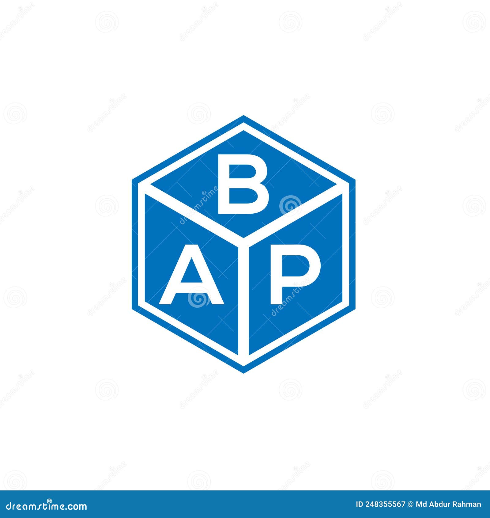 BAP Letter Logo Design On Black Background. BAP Creative Initials ...