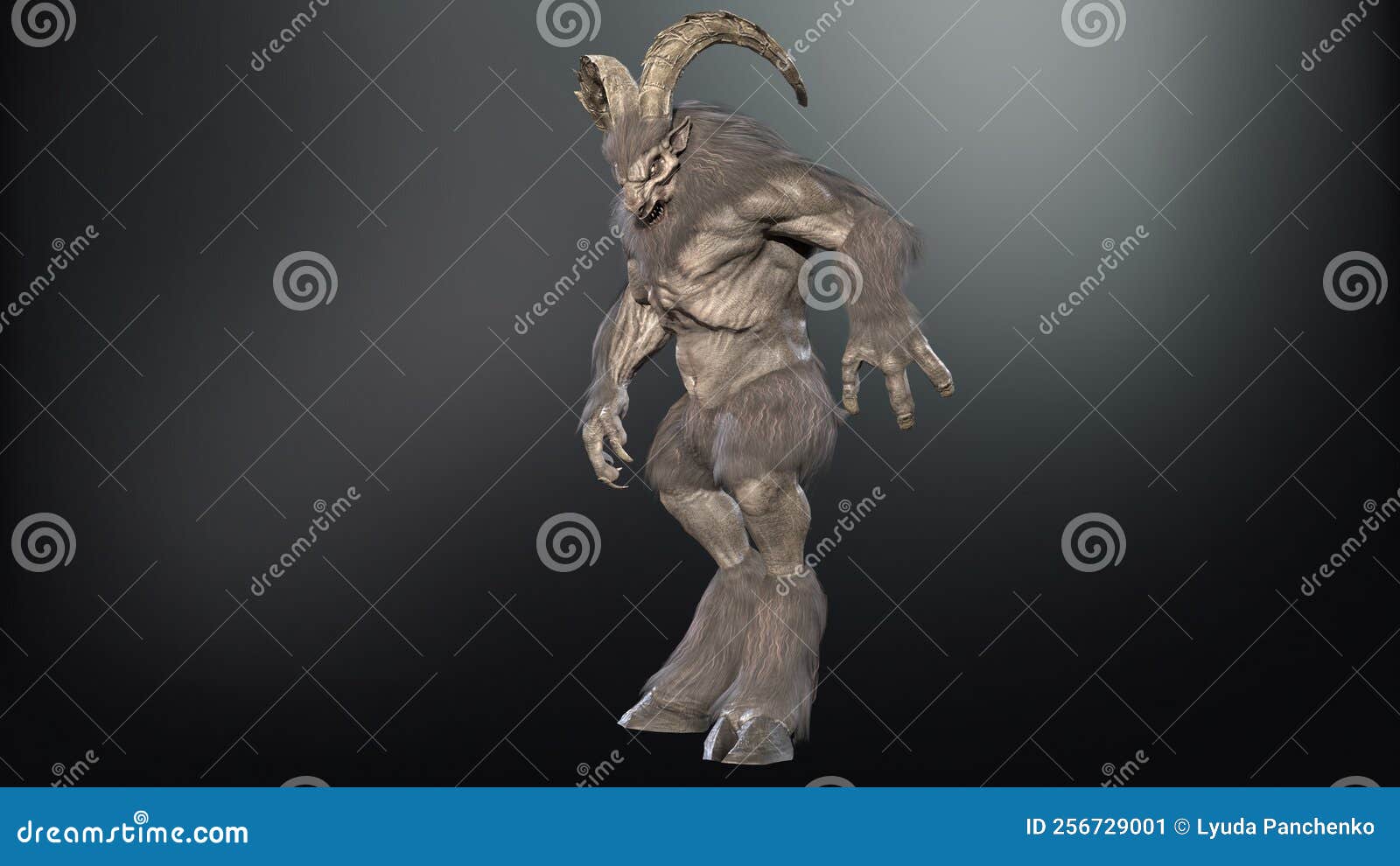 Baphomet Mythisches Monster 3D Rendern Stock Abbildung - Illustration ...