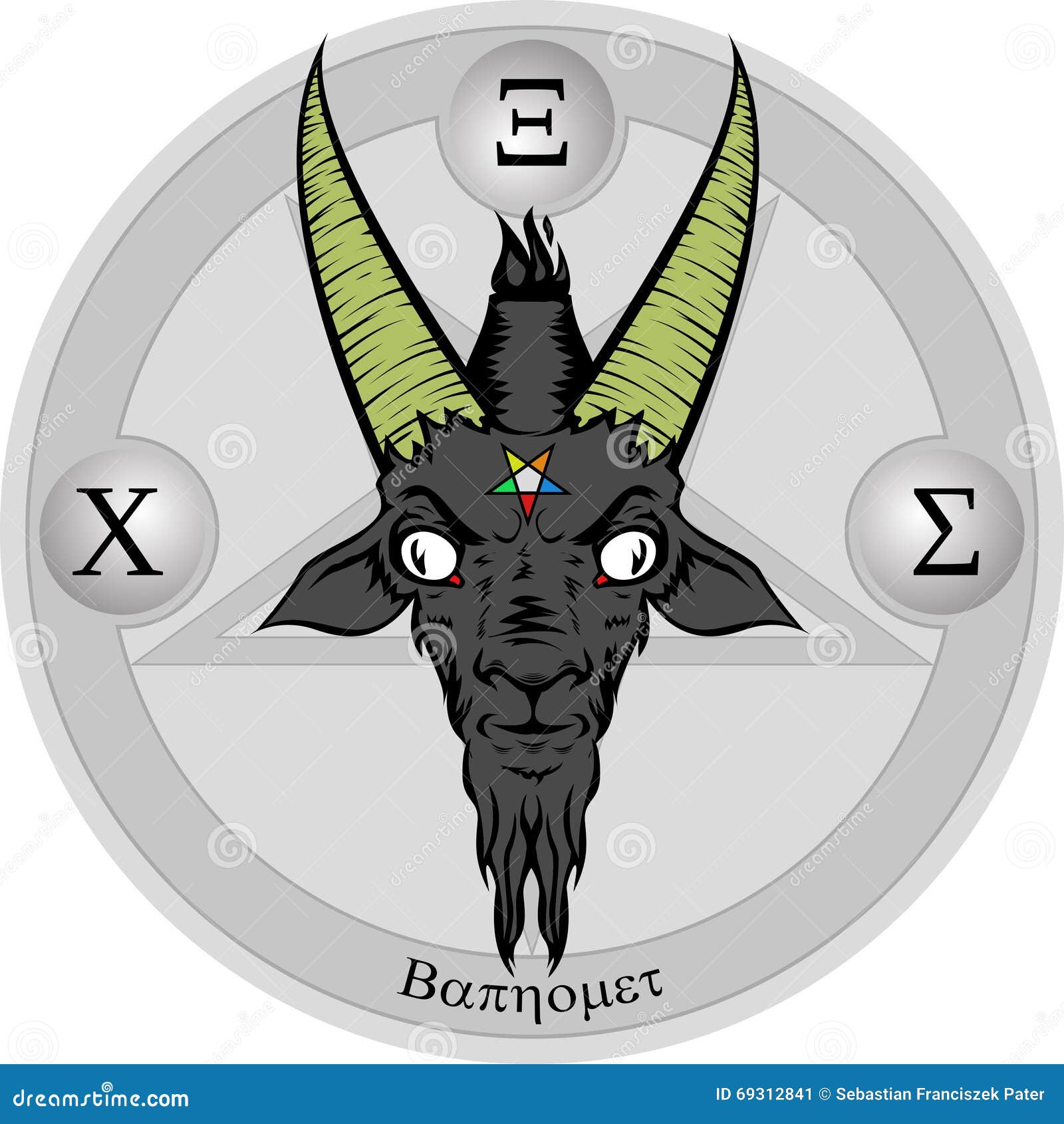 Baphomet-Zeichen vektor abbildung. Illustration von unbegrenztheit ...