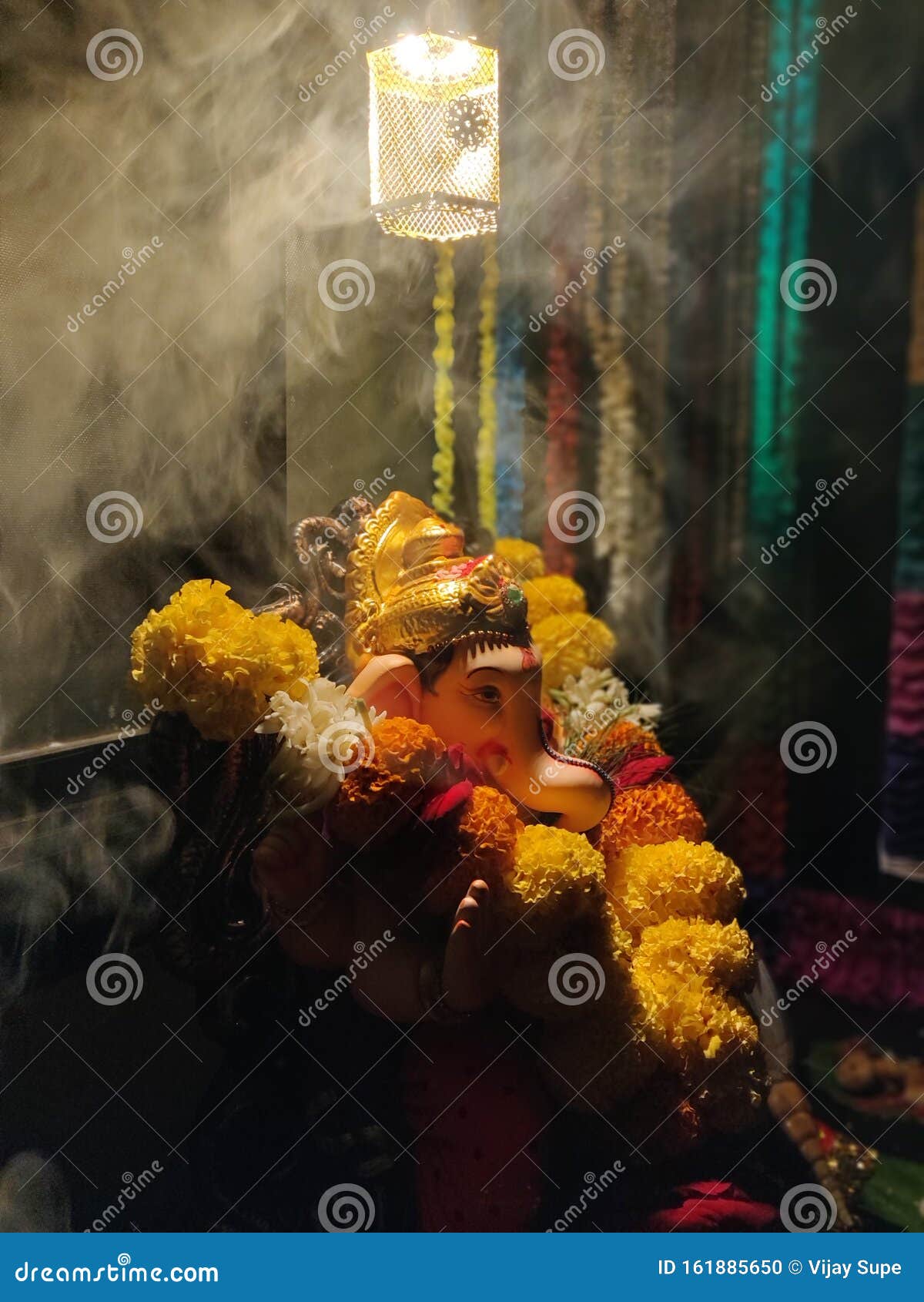 Bappa Idol Lord Ganesha Indian Stock Photo - Image of lord, bappa ...