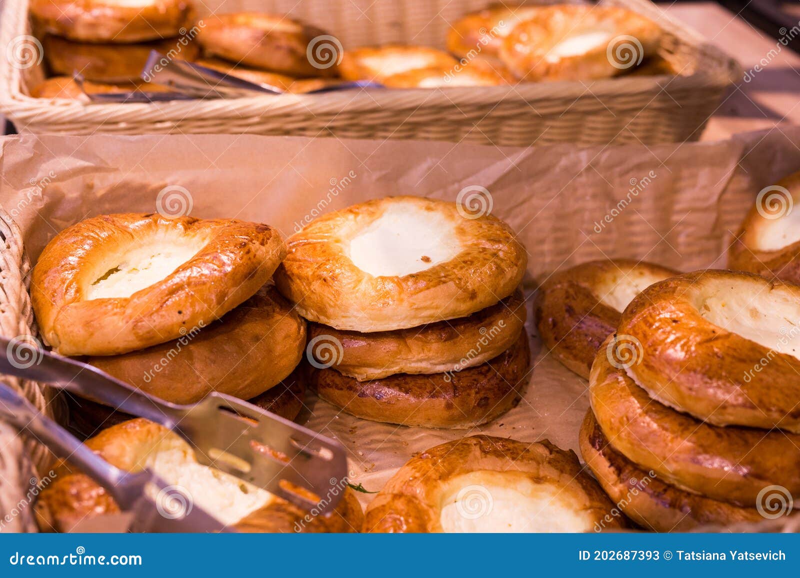 Baps with Sour Cream Poppy Filling on the Counter Stock Image - Image ...