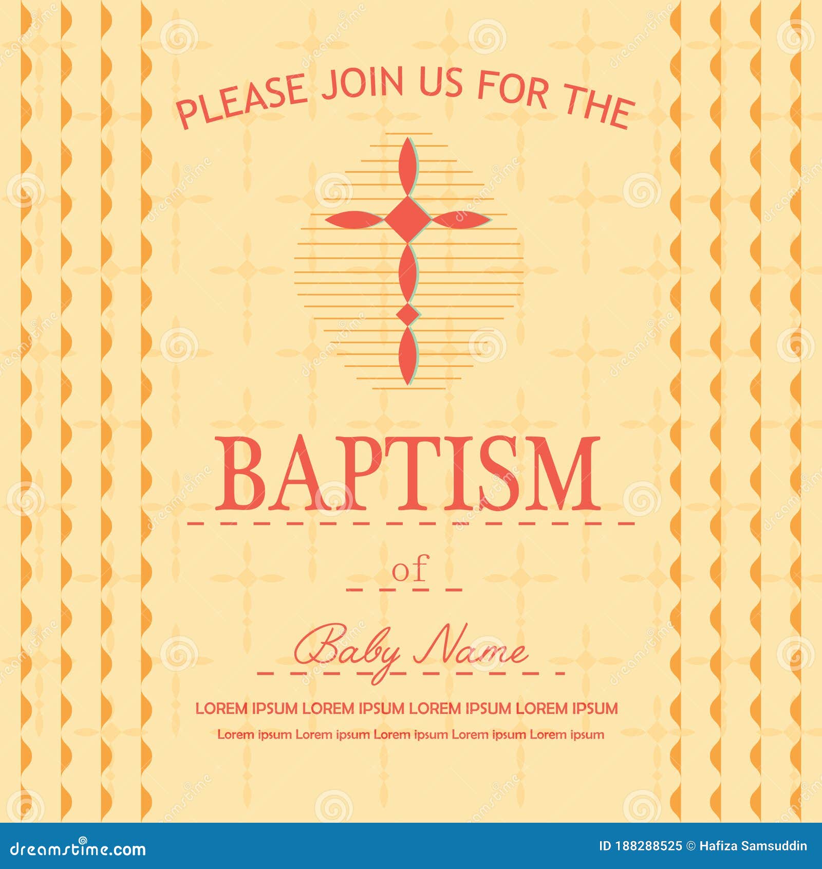 Baptism Flyer. Vector Illustration Decorative Design Stock Vector ...