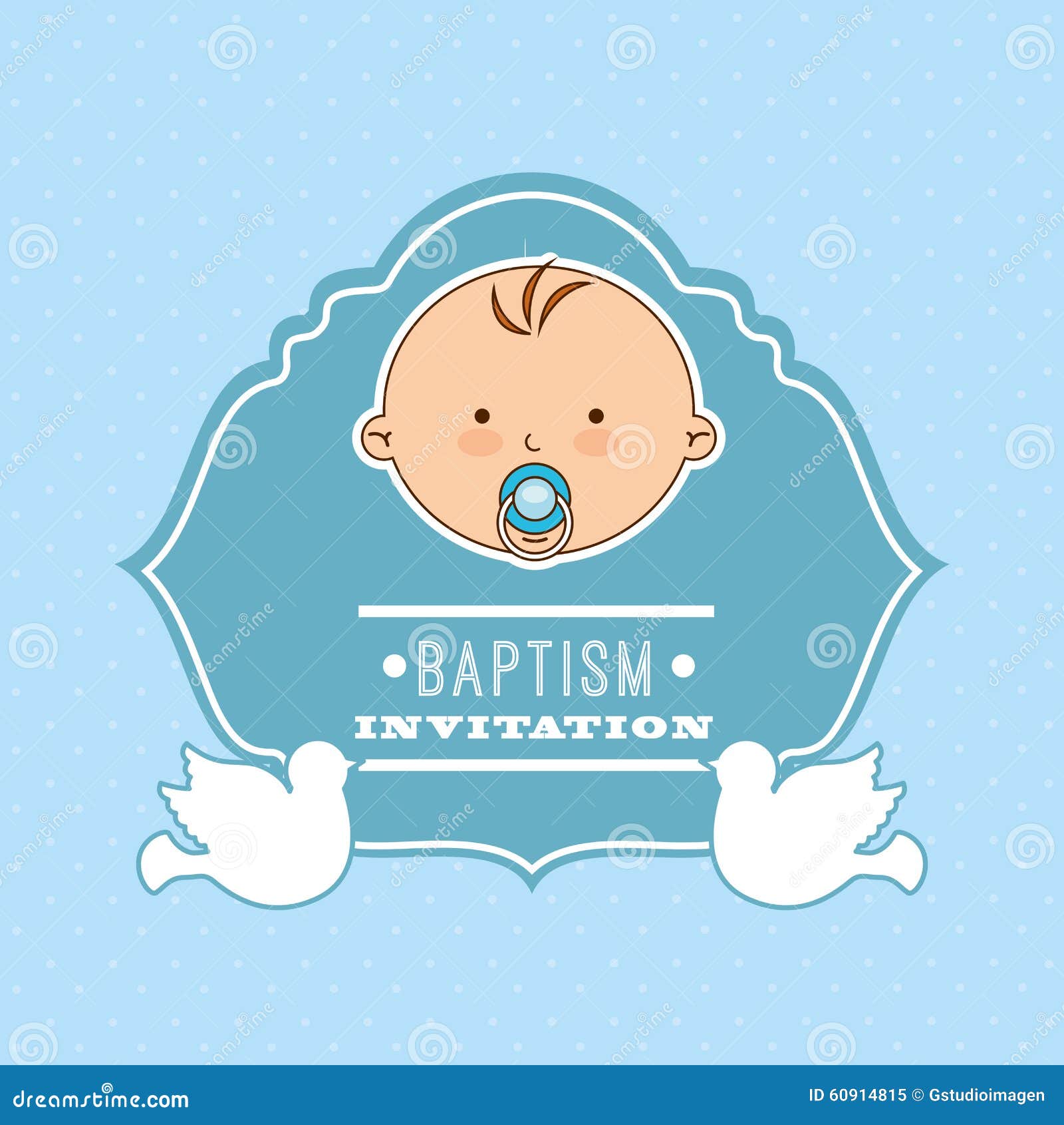 Baptism invitation design stock vector. Illustration of baby - 60914815