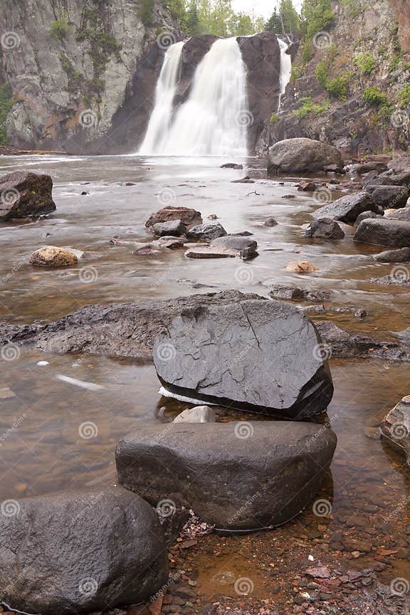 Baptism River High Falls stock image. Image of blurred - 14760711