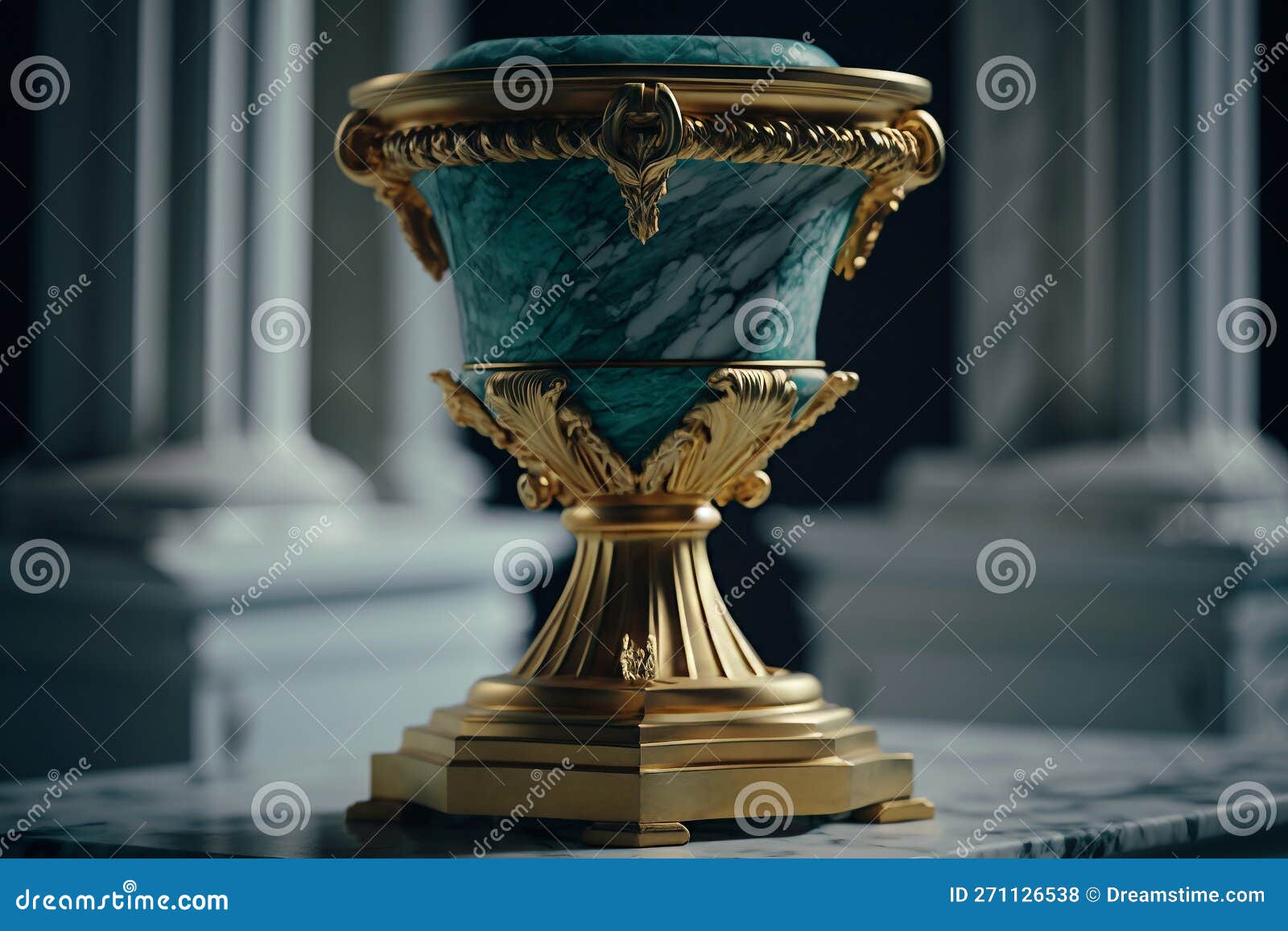 A Baptismal Font Stands Ready for the Sacrament of Baptism Generative ...