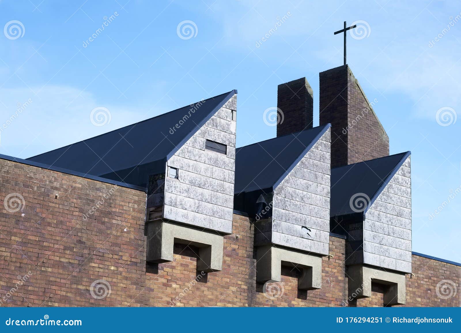 Baptist Church Post Modern Art Deco Architecture Design Stock Image ...