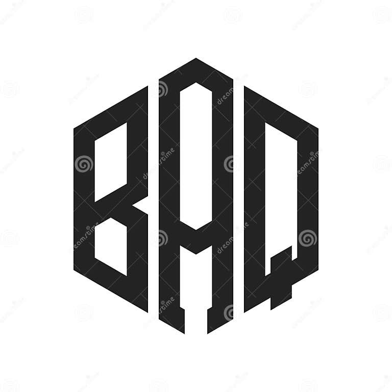 BAQ Logo Design. Initial Letter BAQ Monogram Logo Using Hexagon Shape ...