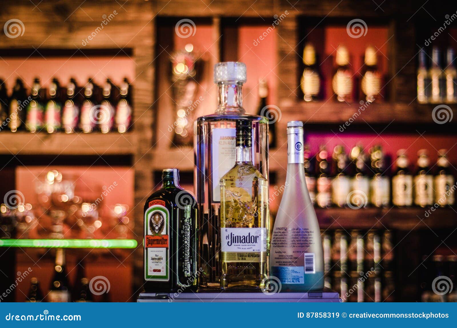 Bar With Alcohol Picture. Image: 87858319