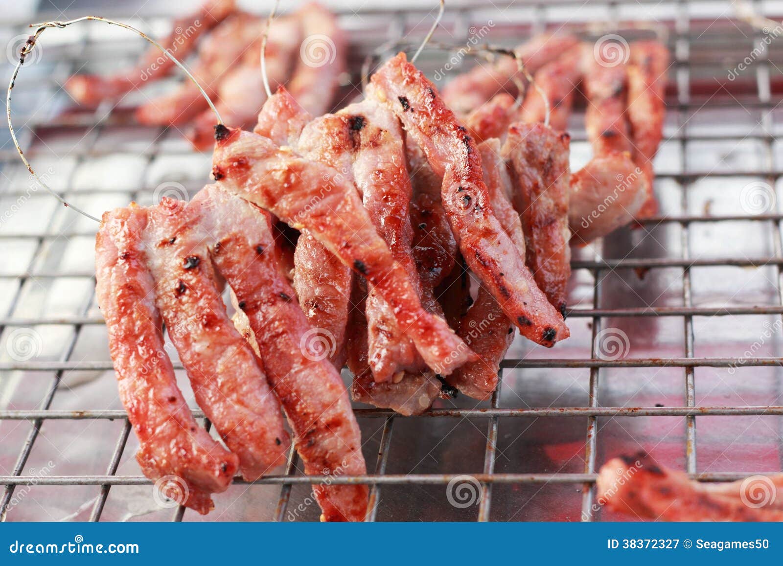 Bar-B-Q or BBQ Grill of Meat Stock Image - Image of grilling, lunch ...