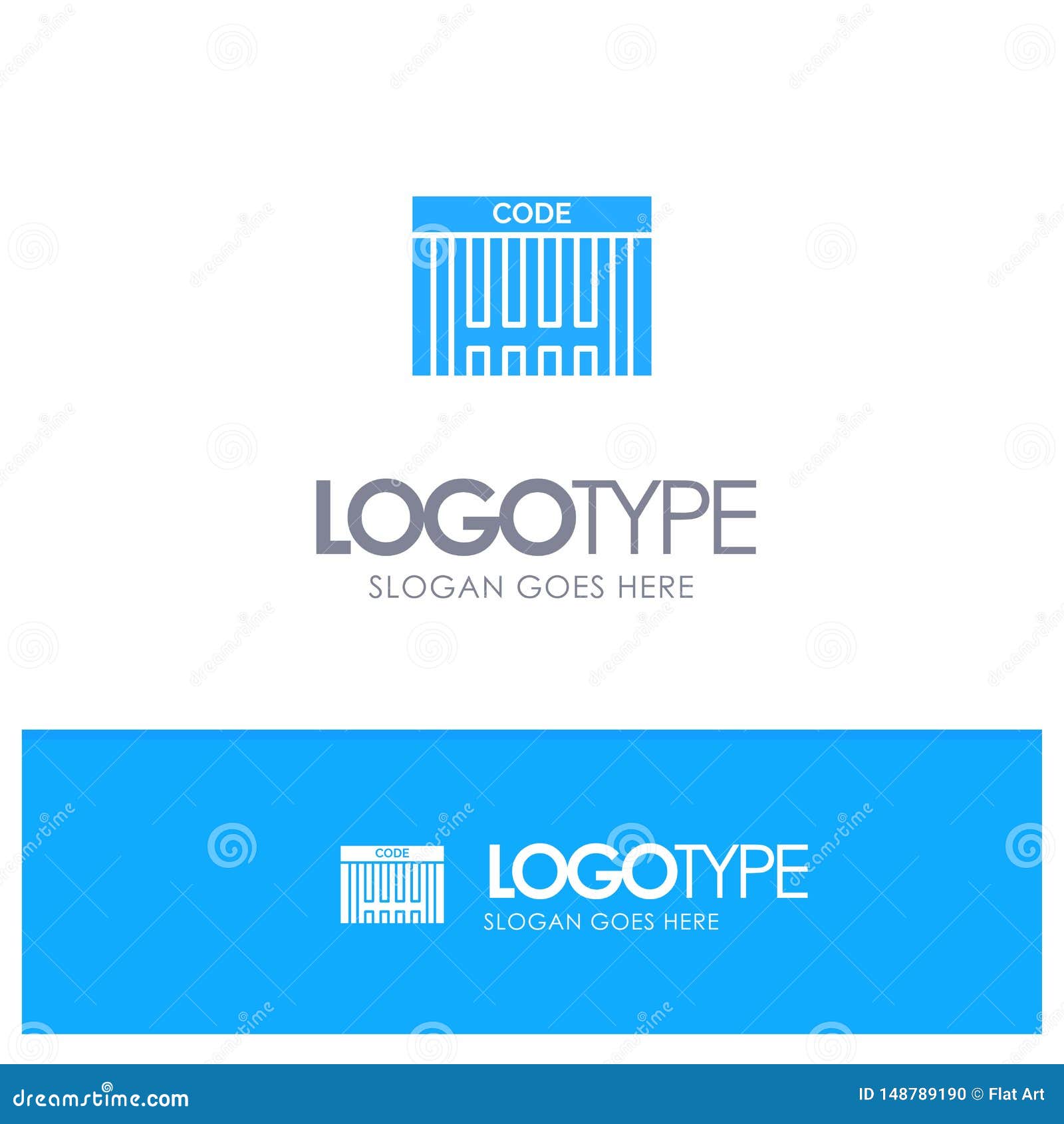 Bar, Barcode, Code, Shopping Blue Logo Vector Stock Vector ...
