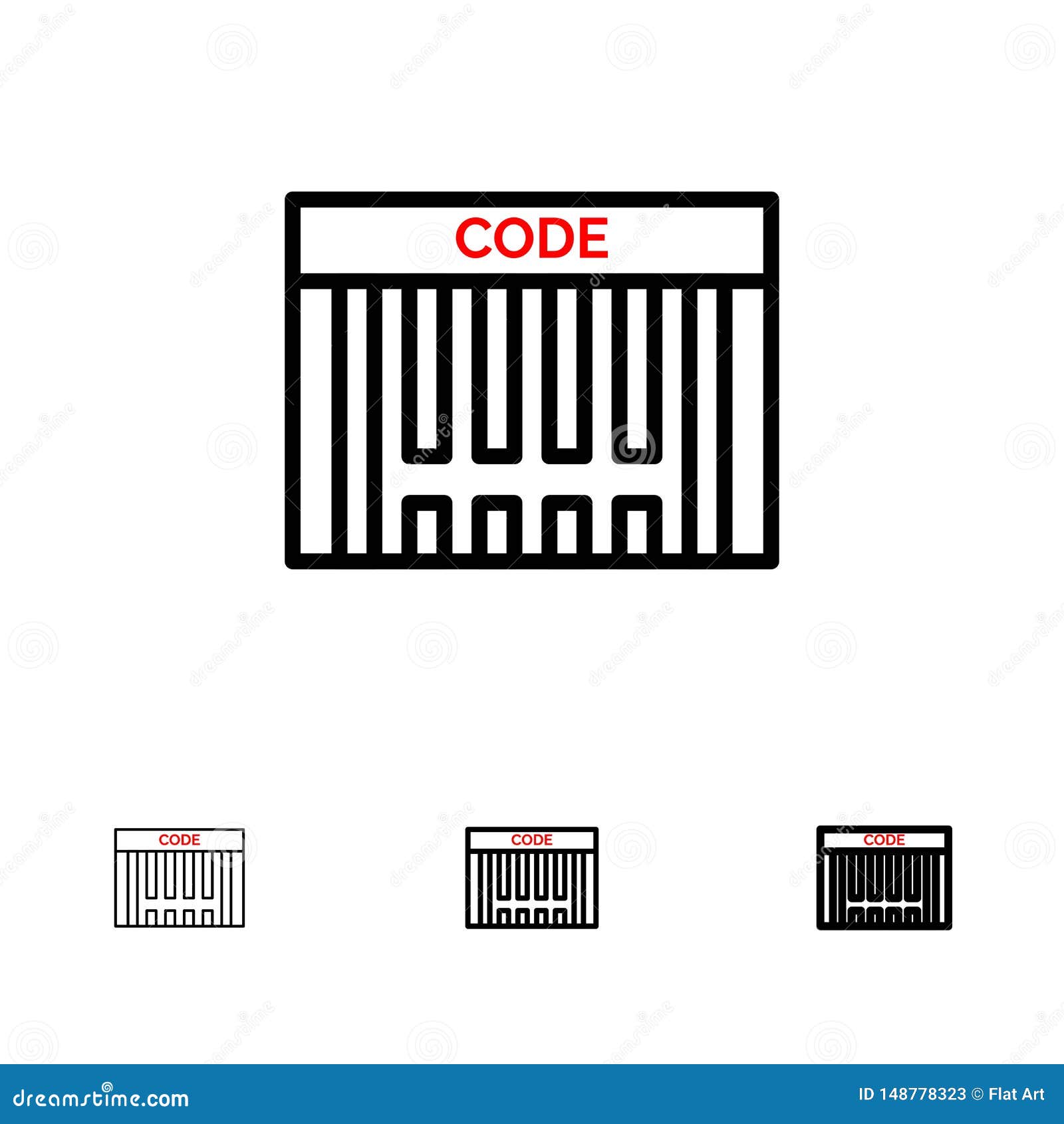 Barcode And QR Code Set. Scan Bar Industrial Or Supermarket Label ...
