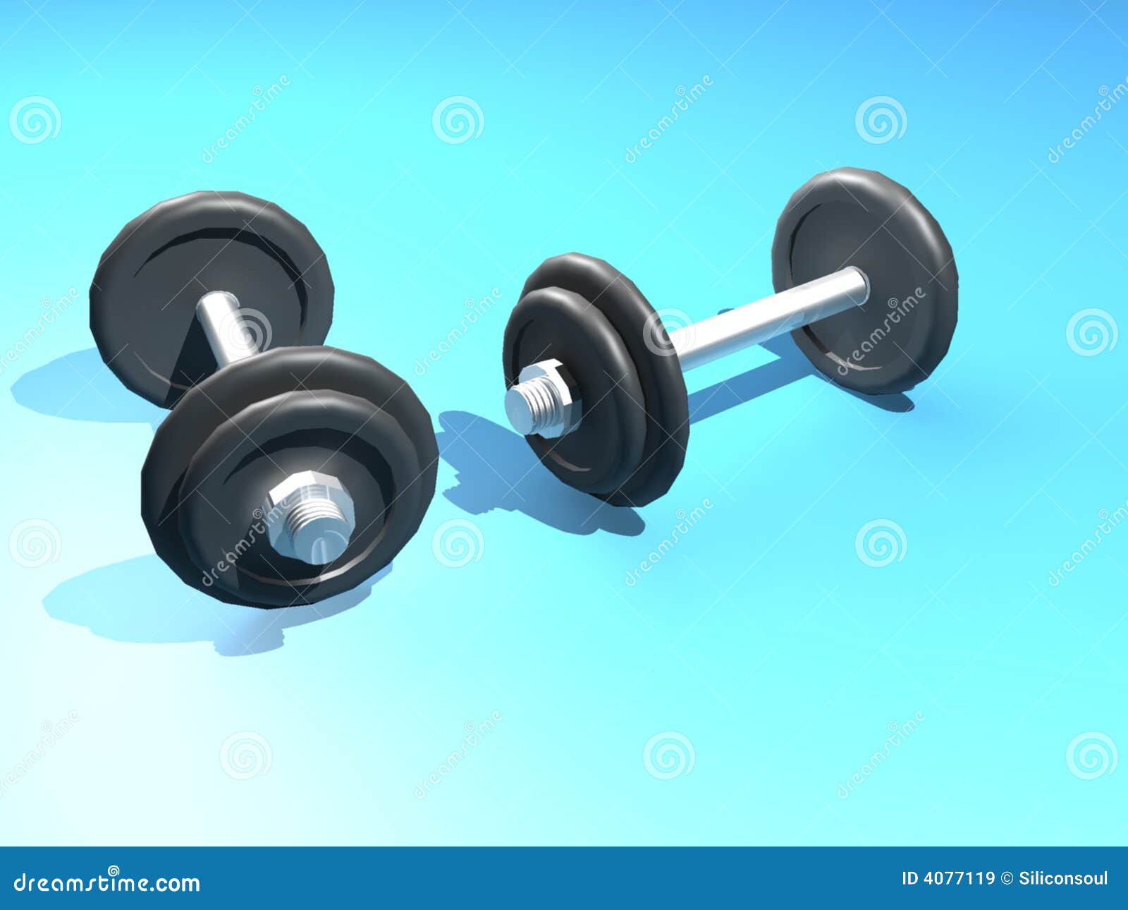 Bar bell stock illustration. Illustration of lead, bodybuilding - 4077119