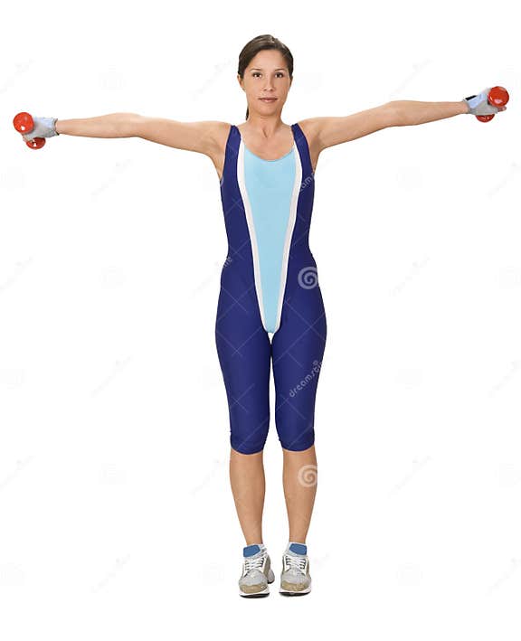 Bar-bells exercise 3 stock photo. Image of beautiful, athletic - 4453770