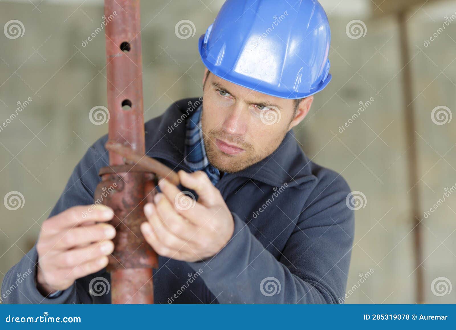 Bar Bender Fixing Steel Reinforcement Stock Photo - Image of fixing ...