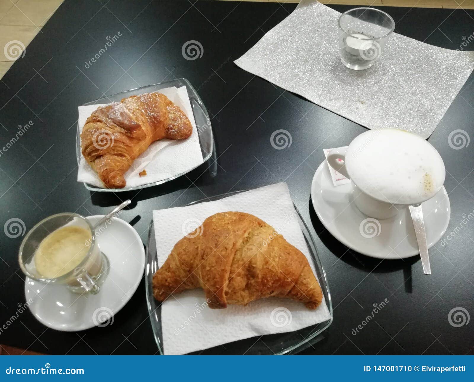 Breakfast for two stock photo. Image of food, coffee - 147001710
