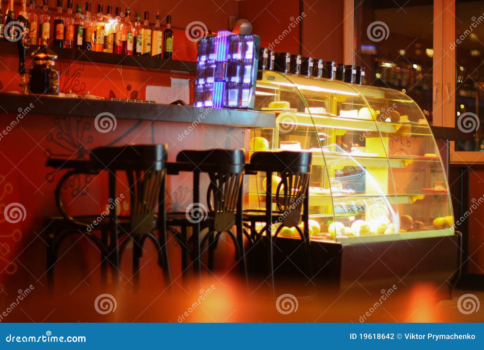 Bar in the Café stock photo. Image of alcohol, shop, romance - 19618642