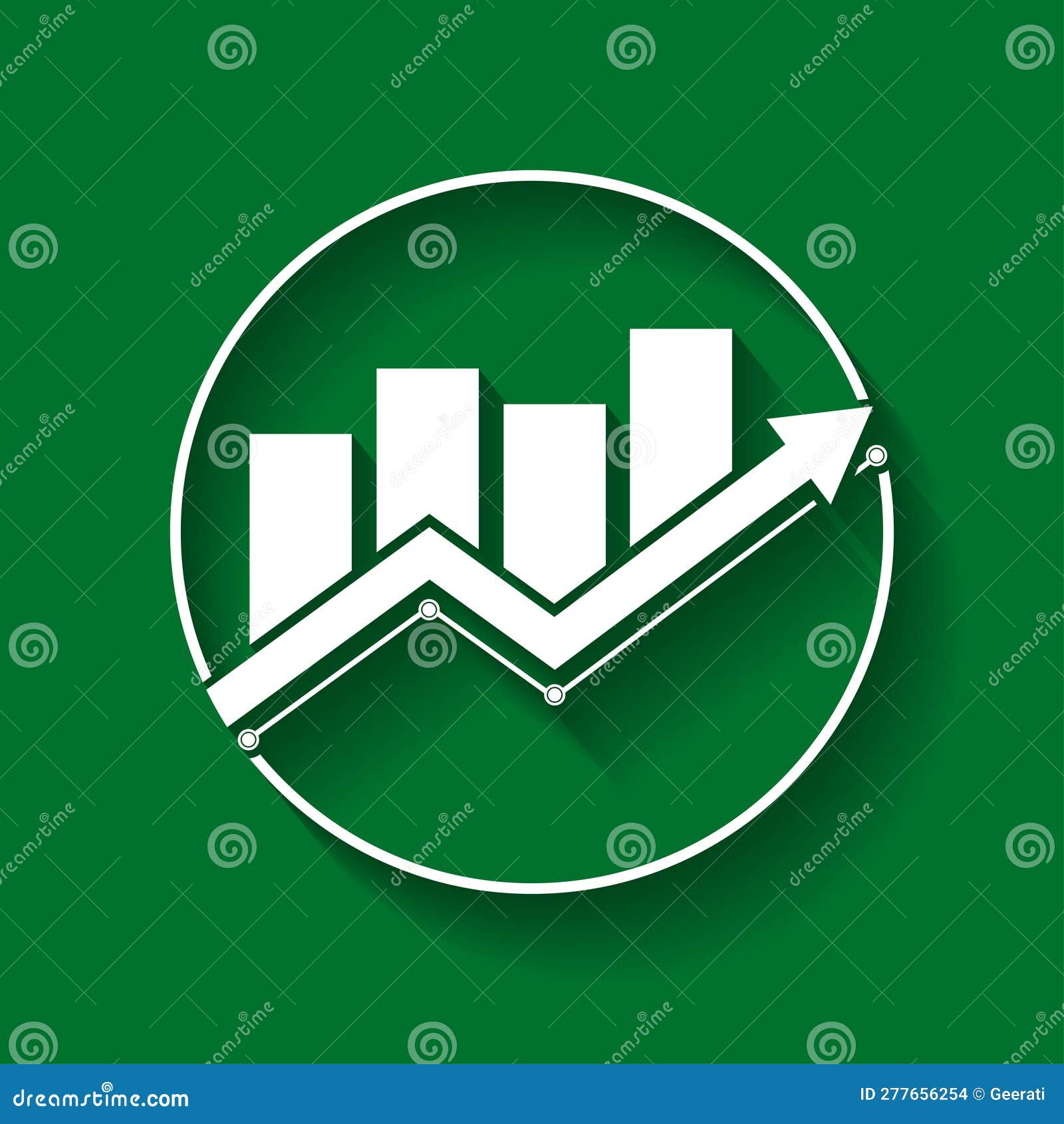 Business Growth Chart Logo with Arrow, Bar and Line Chart Diagram Stock ...