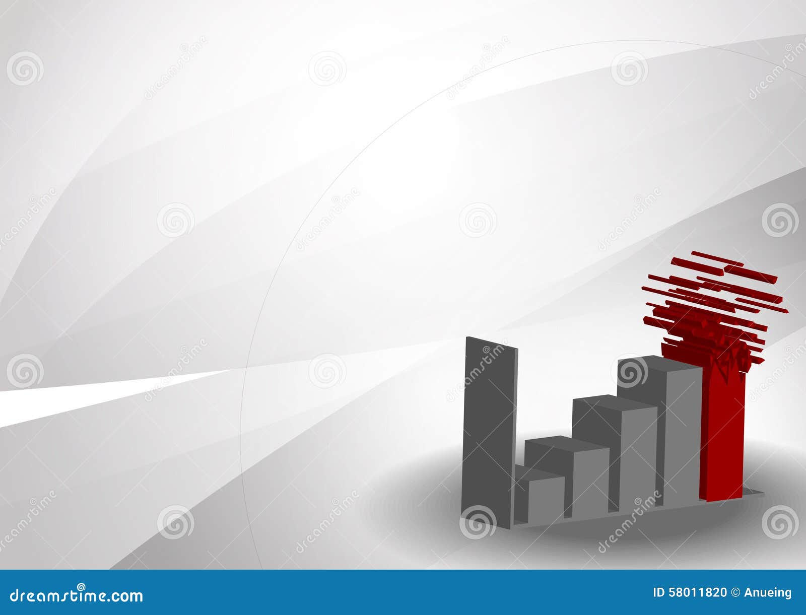 Bar Chart on Abstract Gray Background Stock Vector - Illustration of ...