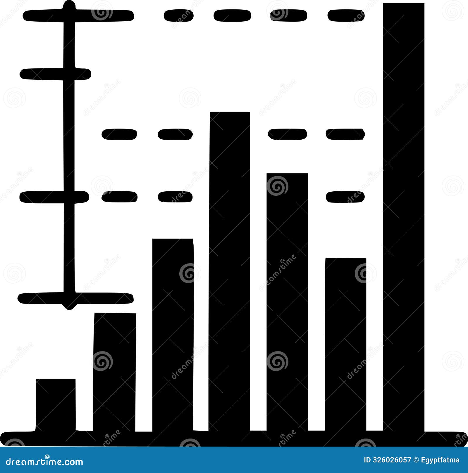Bar Chart - Black and White Vector Illustration Stock Vector ...