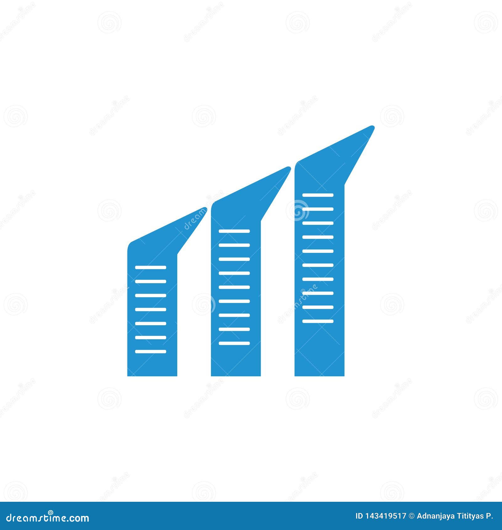 Bar Chart Building Concept Symbol Vector Stock Vector - Illustration of ...