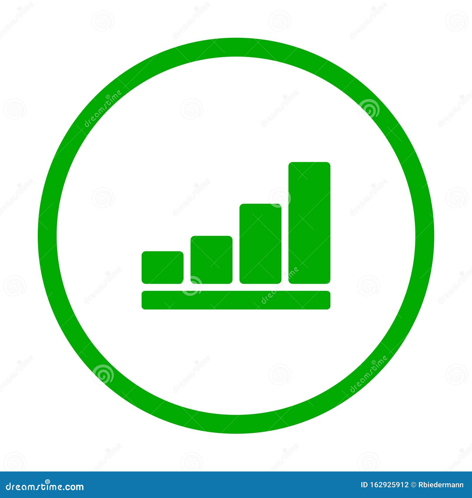 Bar chart and circle stock vector. Illustration of vector - 162925912