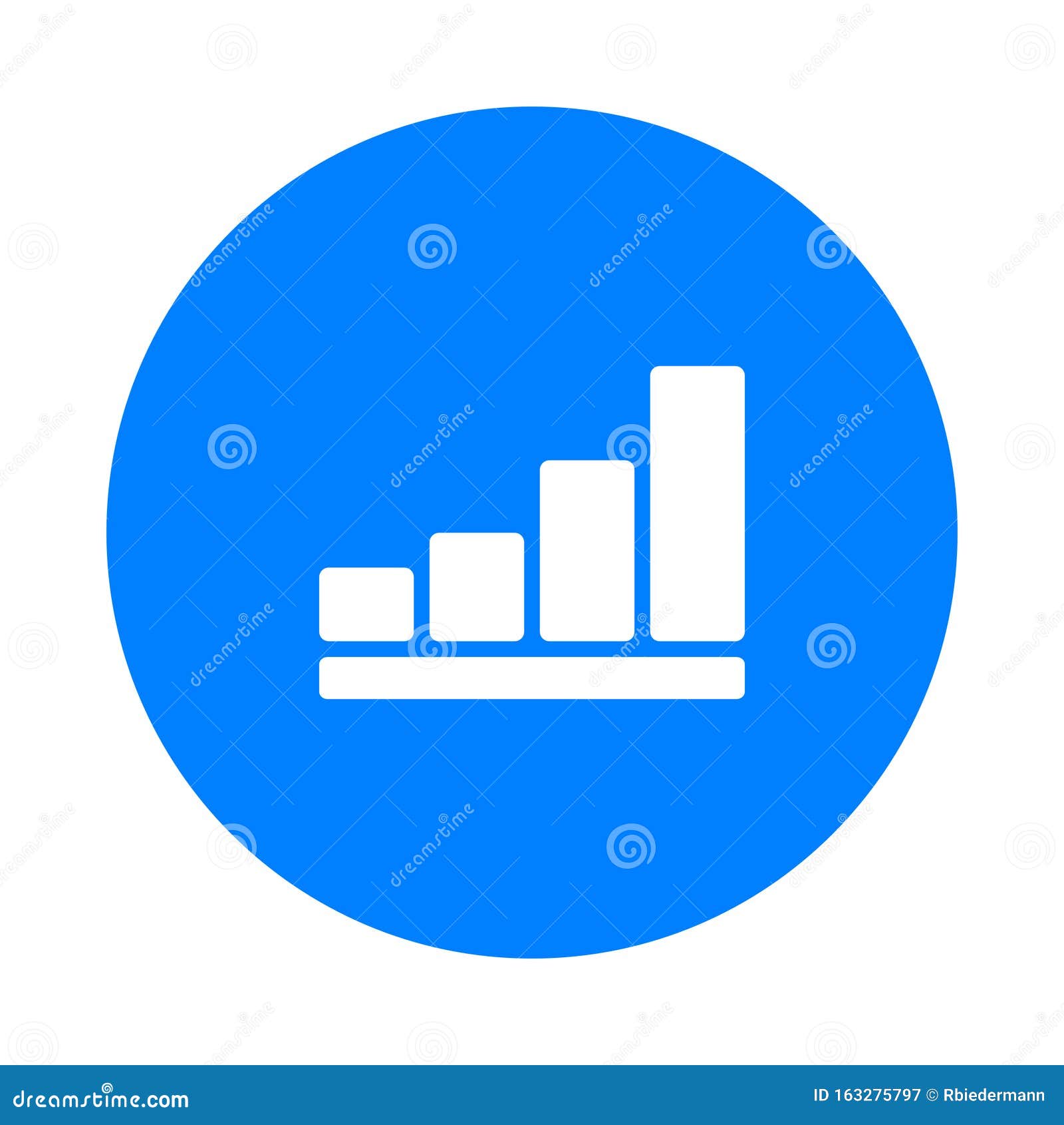 Bar chart and circle stock vector. Illustration of barchart - 163275797