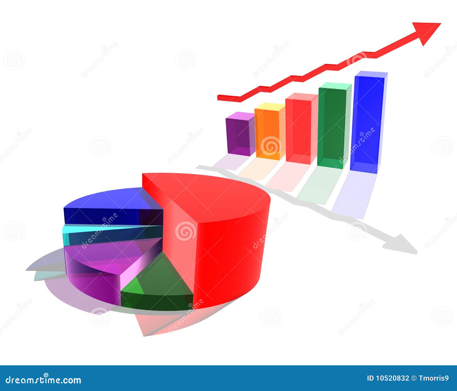 Bar Chart combo stock illustration. Illustration of purple - 10520832