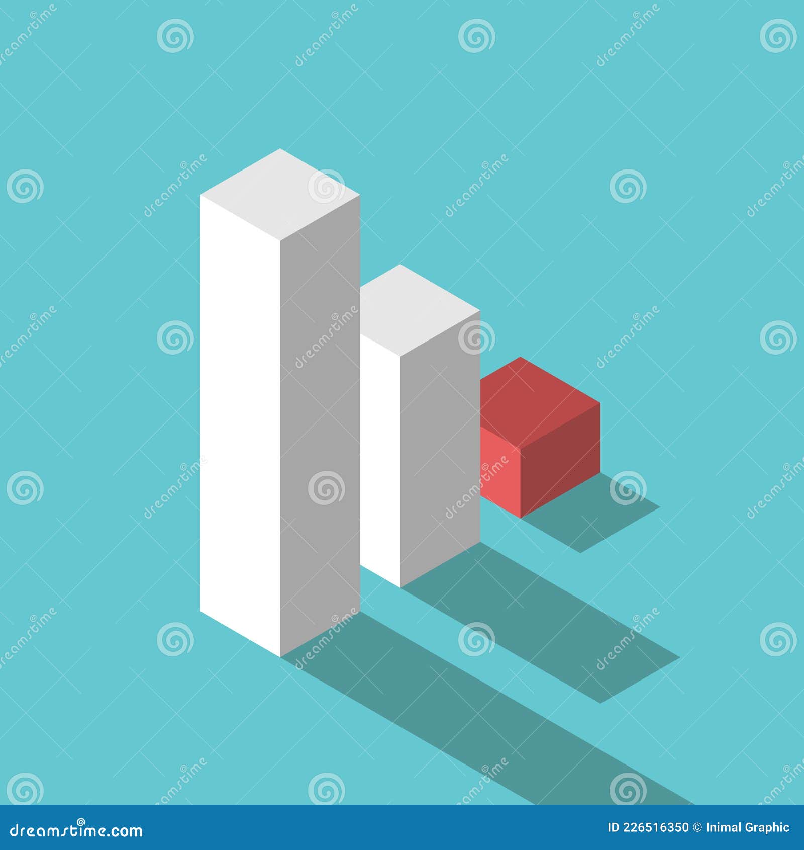 Bar Chart, Decrease, Crisis Stock Vector - Illustration of isometric, chart: 226516350