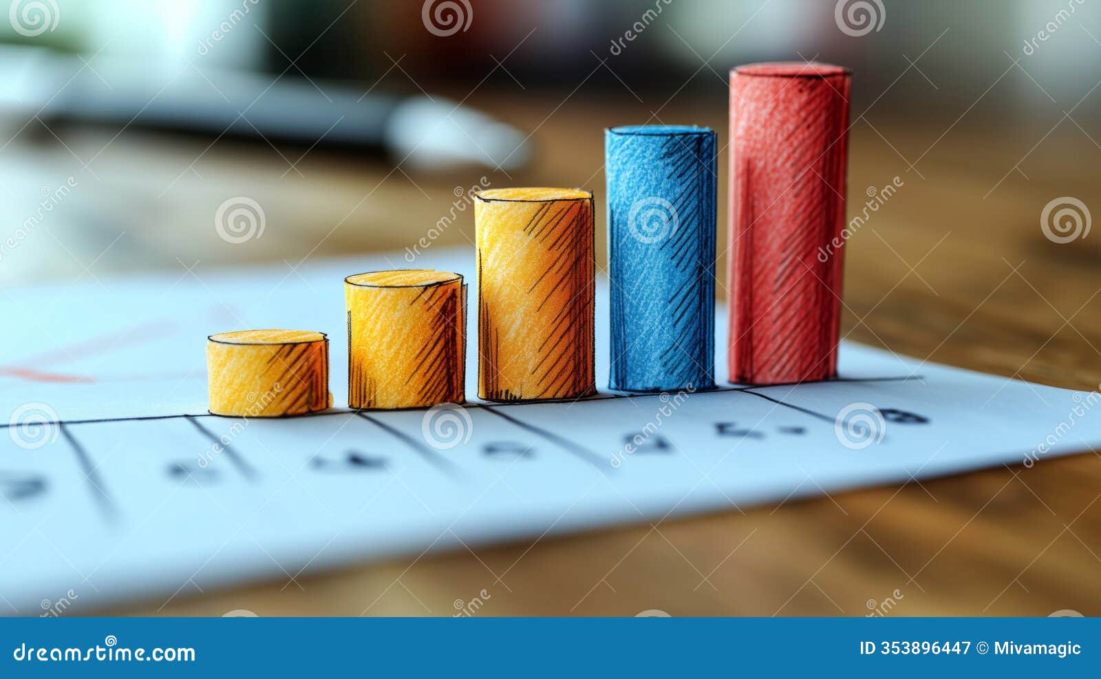 Bar Chart Depicting Incremental Growth in Business Metrics Stock ...