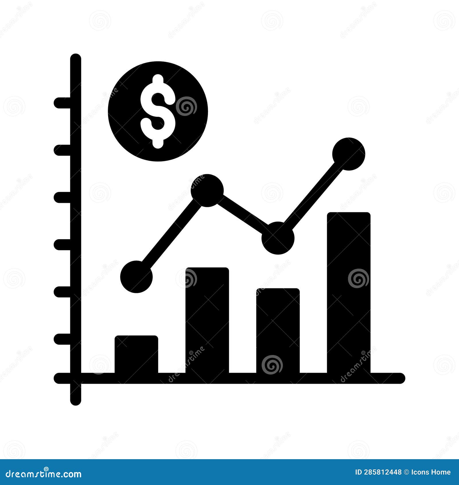 Bar Chart and Dollar Coin Representing the Analysis and Interpretation ...
