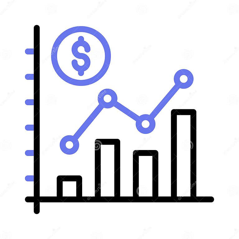 Bar Chart and Dollar Coin Representing the Analysis and Interpretation ...