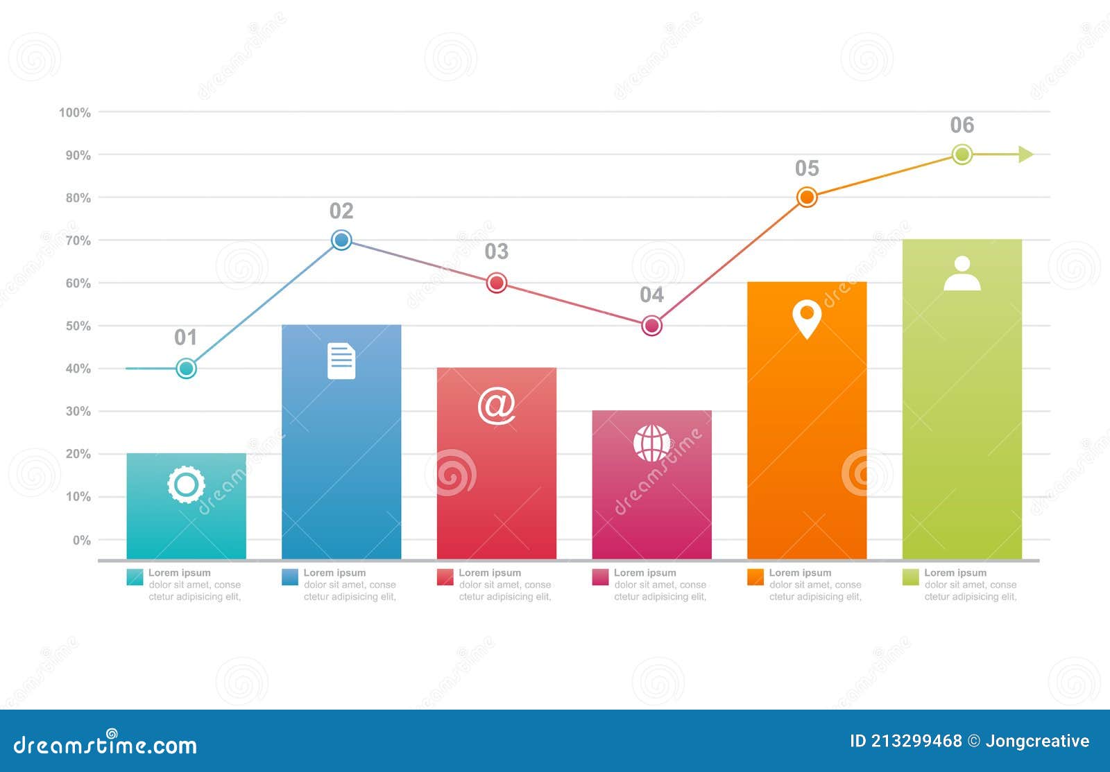 Bar Chart Graph Diagram Statistical Business Infographic Element Template Stock Vector ...