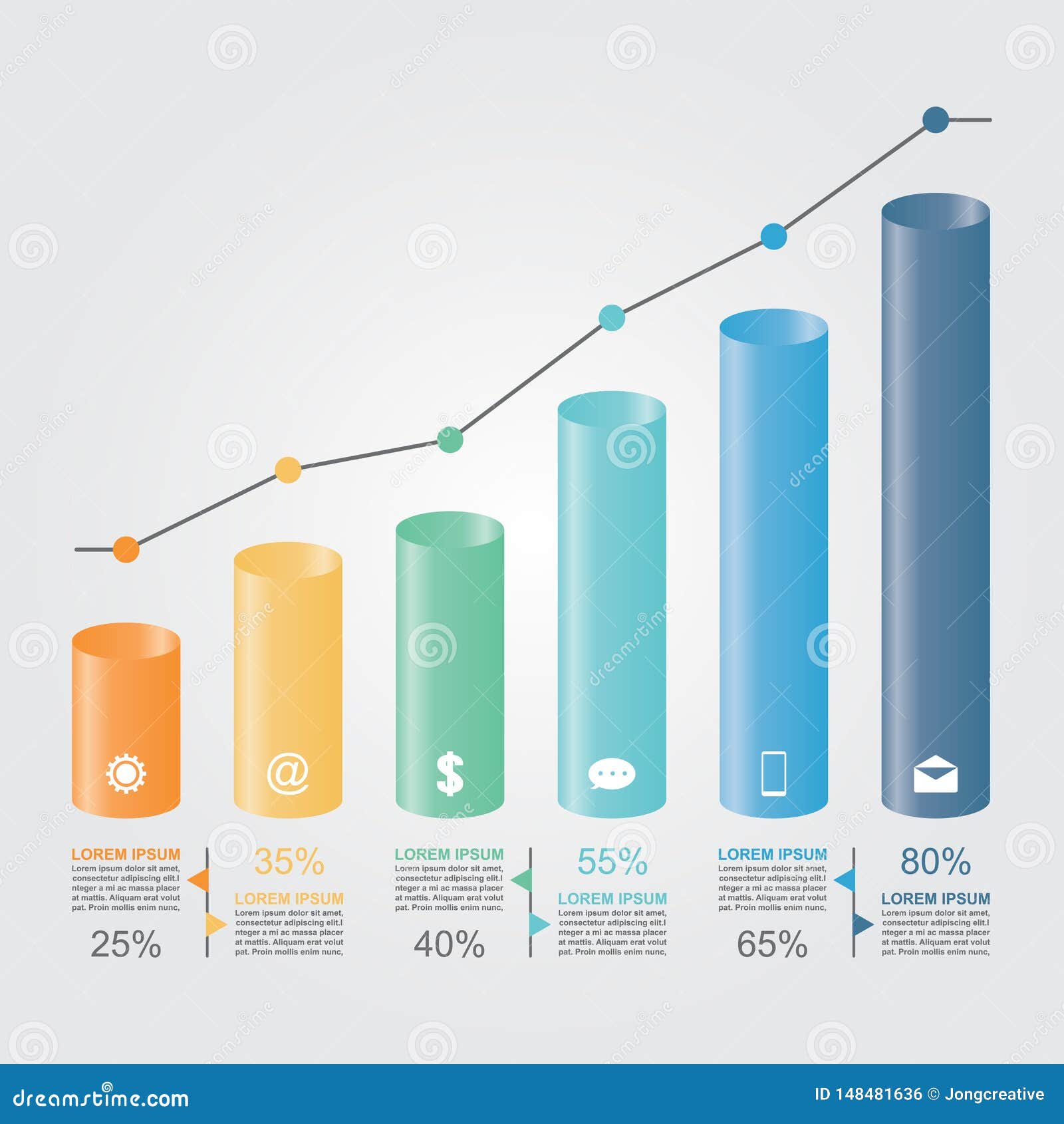 Bar Chart Graph Diagram Statistical Business Infographic Illustration Stock Vector ...