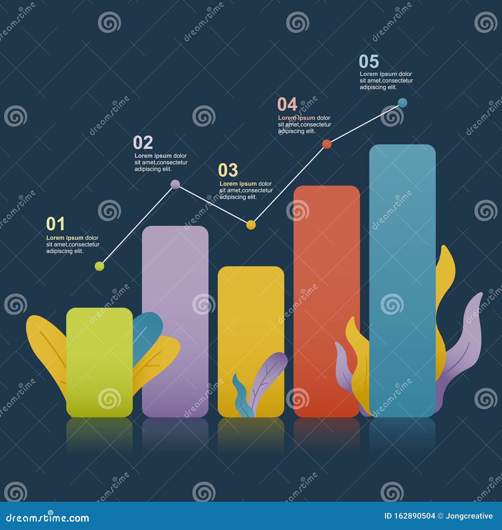 Bar Chart Graph Diagram Statistical Business Infographic Illustration ...