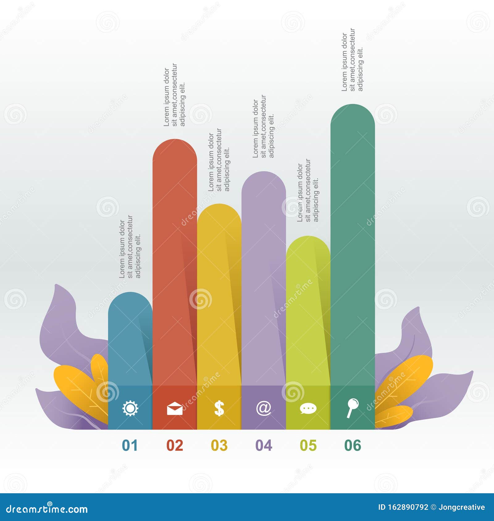 Bar Chart Graph Diagram Statistical Business Infographic Illustration ...
