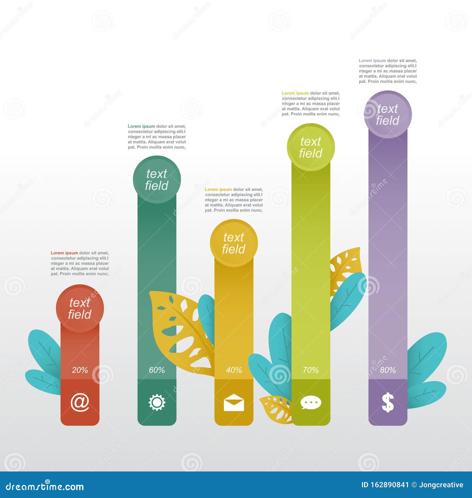 Bar Chart Graph Diagram Statistical Business Infographic Illustration ...