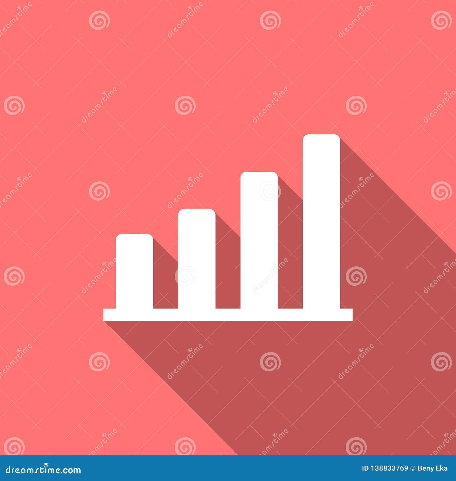 Bar Chart, Graph Flat Minimalist Icon Stock Vector - Illustration of ...