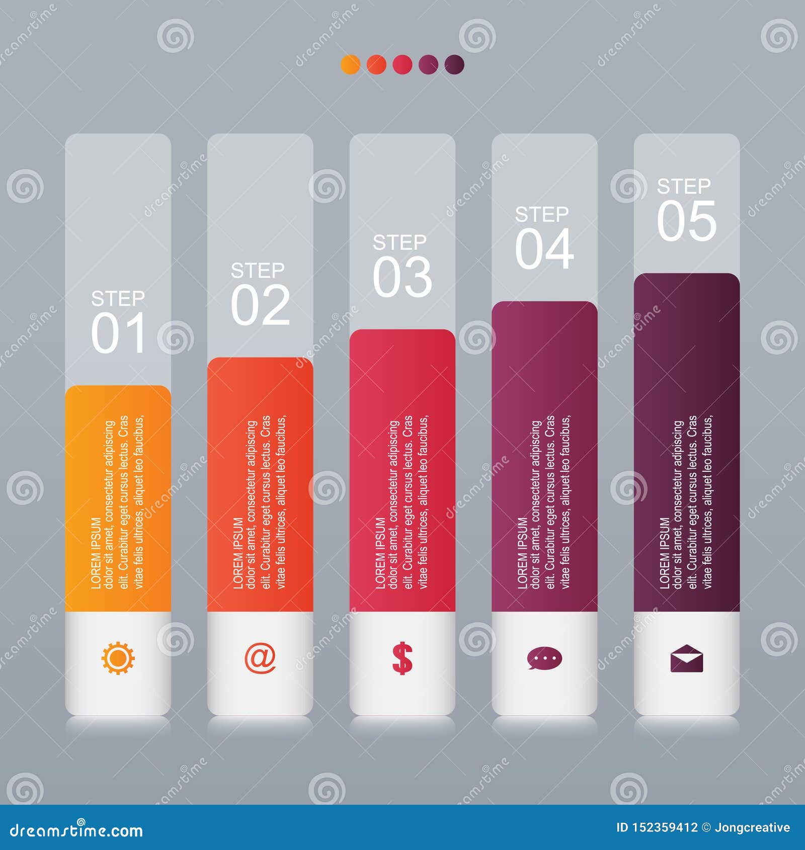 Bar Chart Graph Steps Diagram Statistical Business Infographic ...