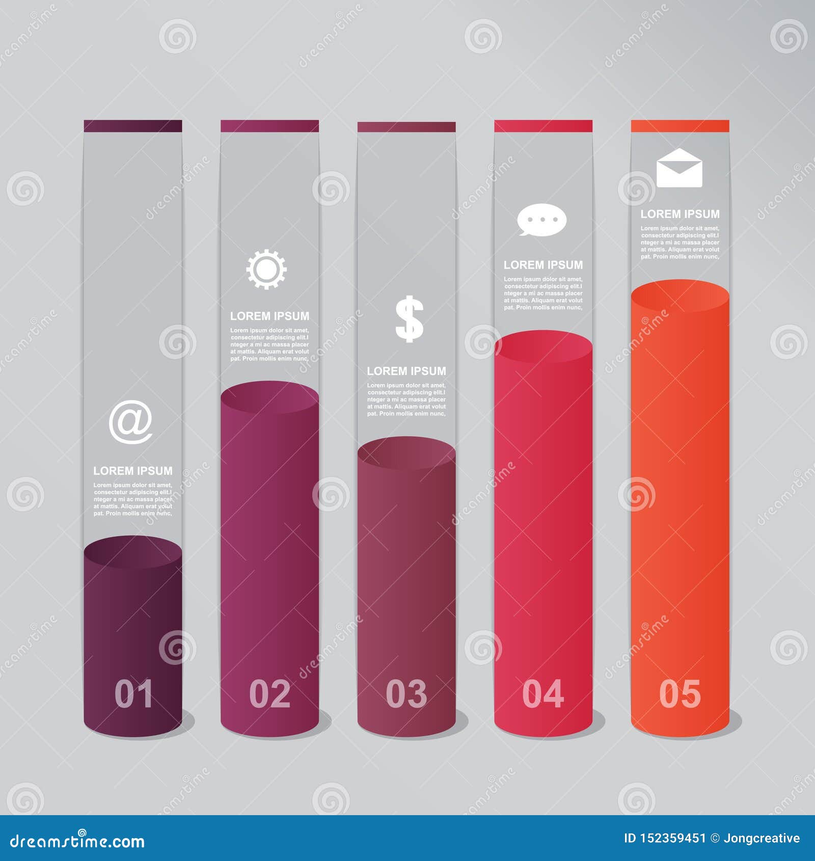 Bar Chart Graph Steps Diagram Statistical Business Infographic ...