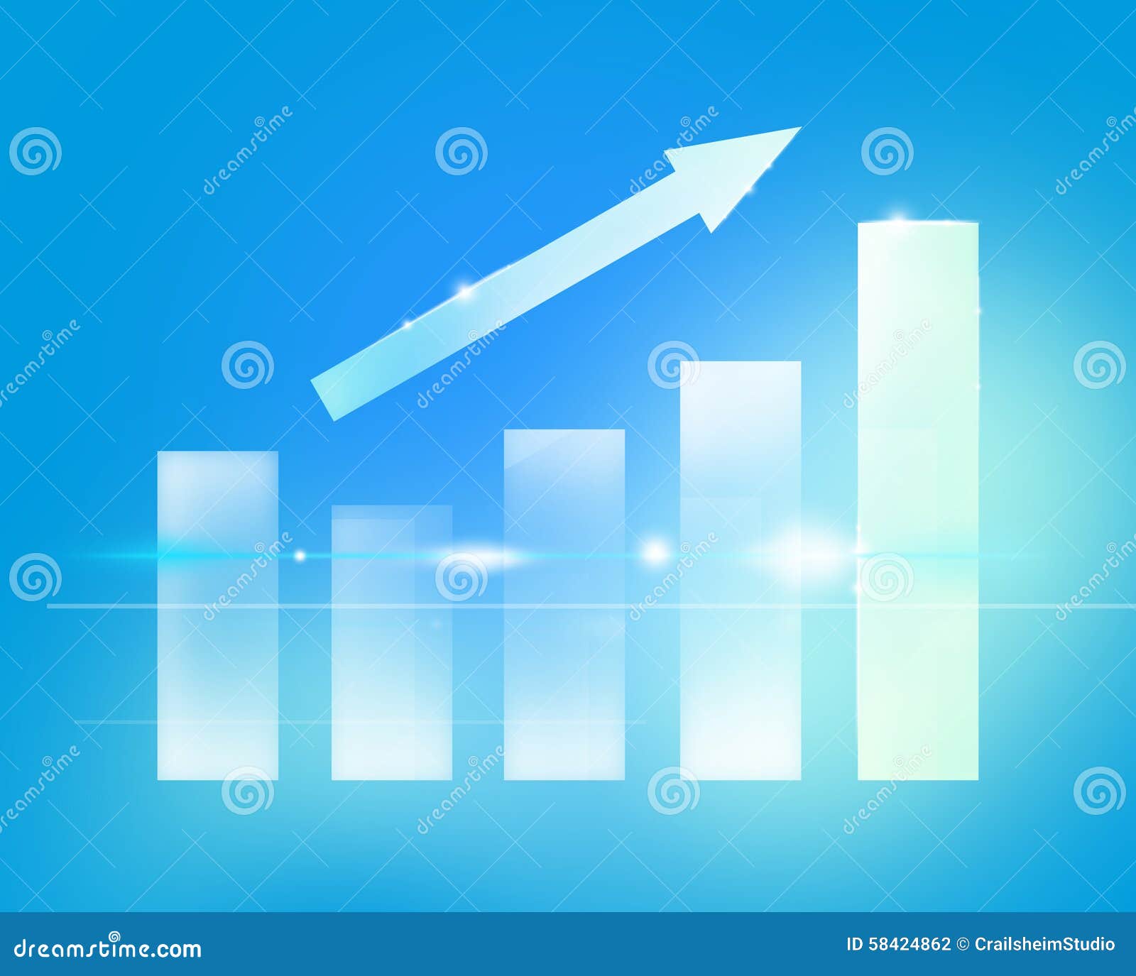 Bar chart stock illustration. Illustration of shares - 58424862
