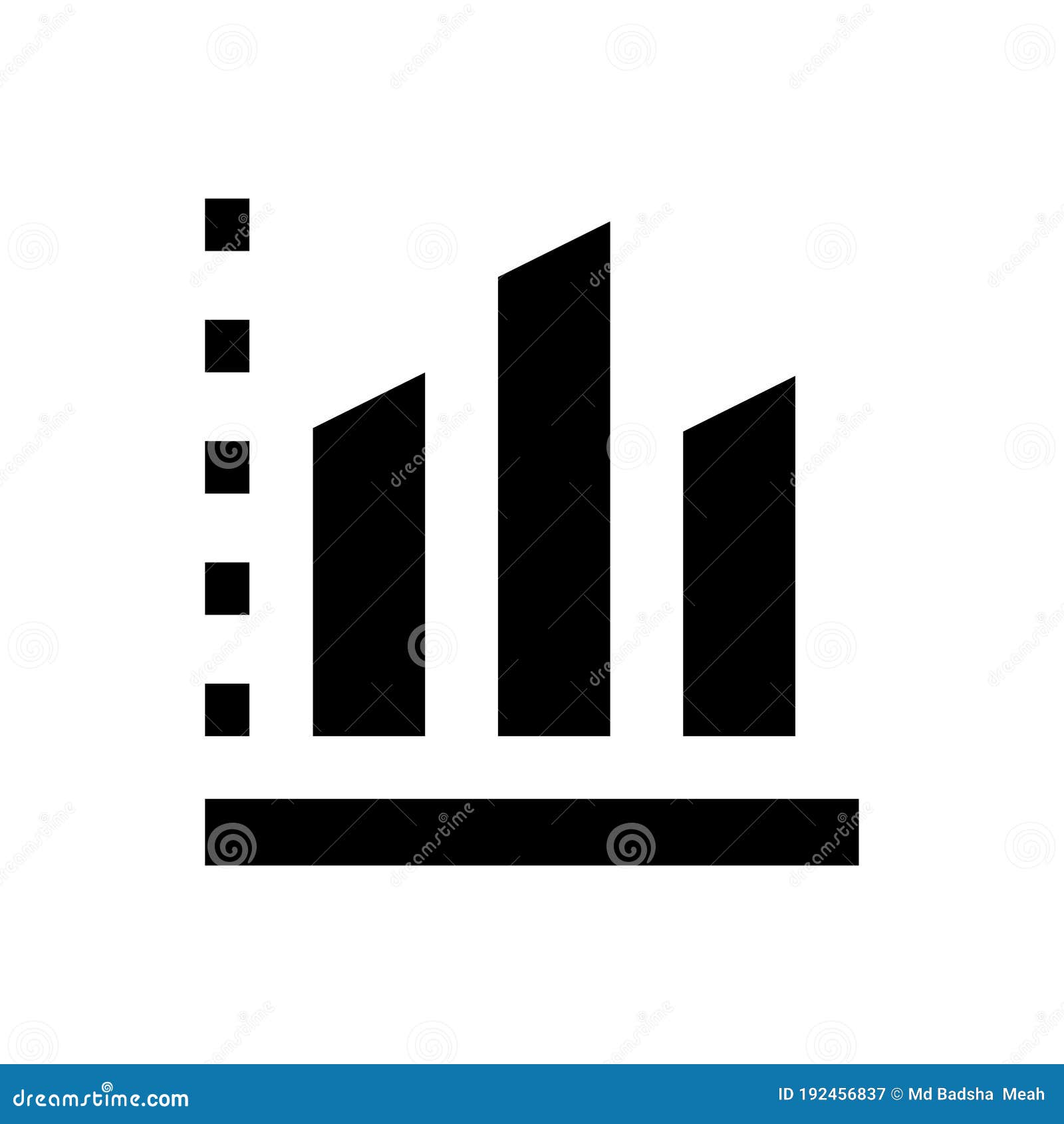 Bar Chart Icon stock vector. Illustration of statistics - 192456837