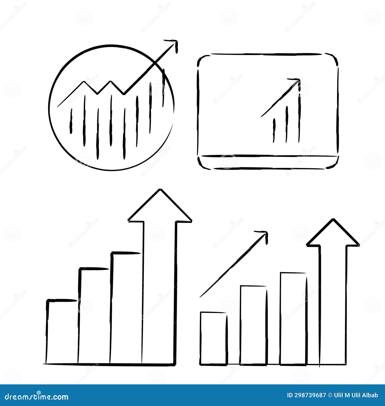 Bar Chart Icon Set. Chart Icon Set. Statistics and Analysis Stock ...