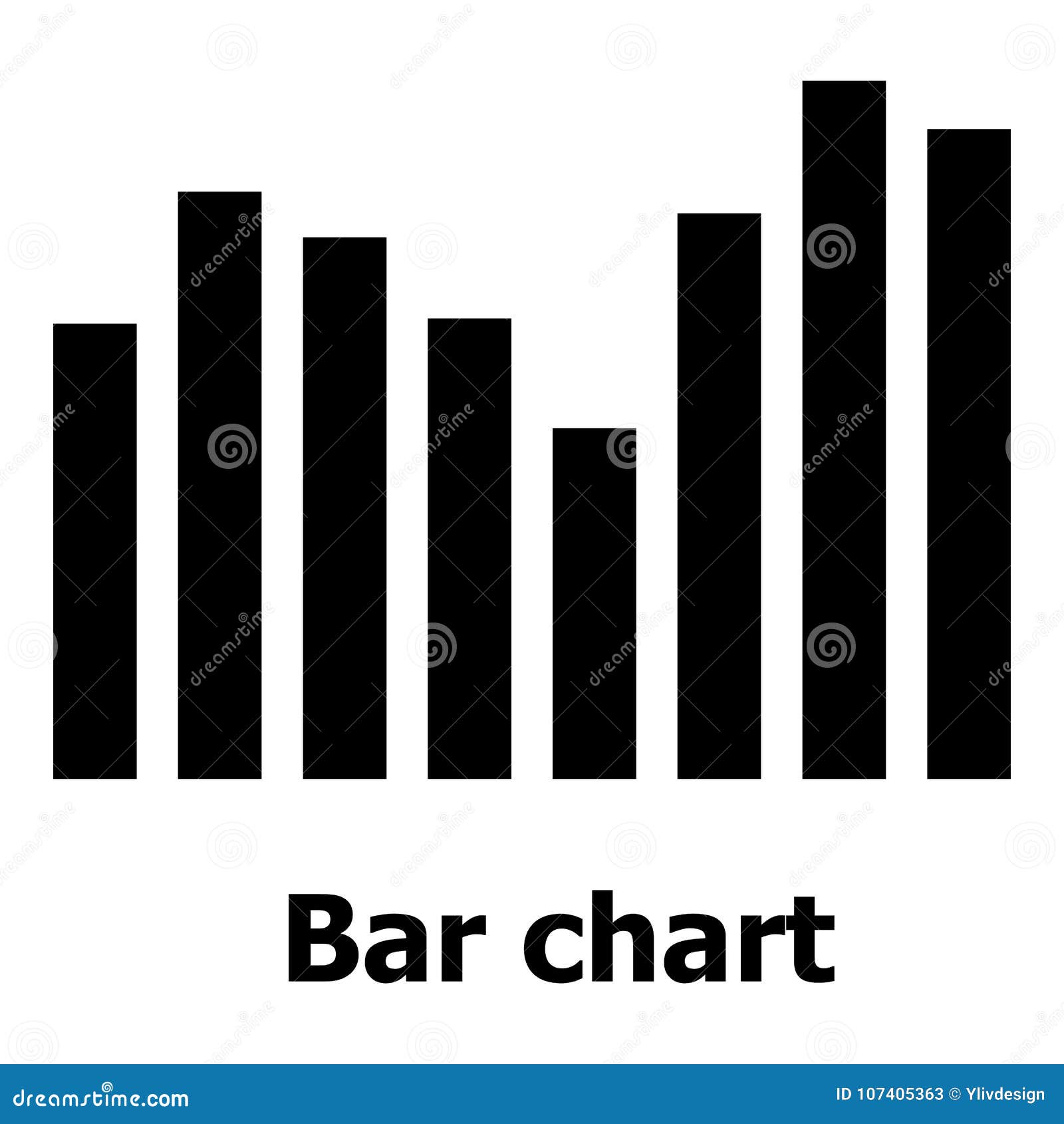 Bar Chart Icon, Simple Style. Stock Vector - Illustration of circular ...