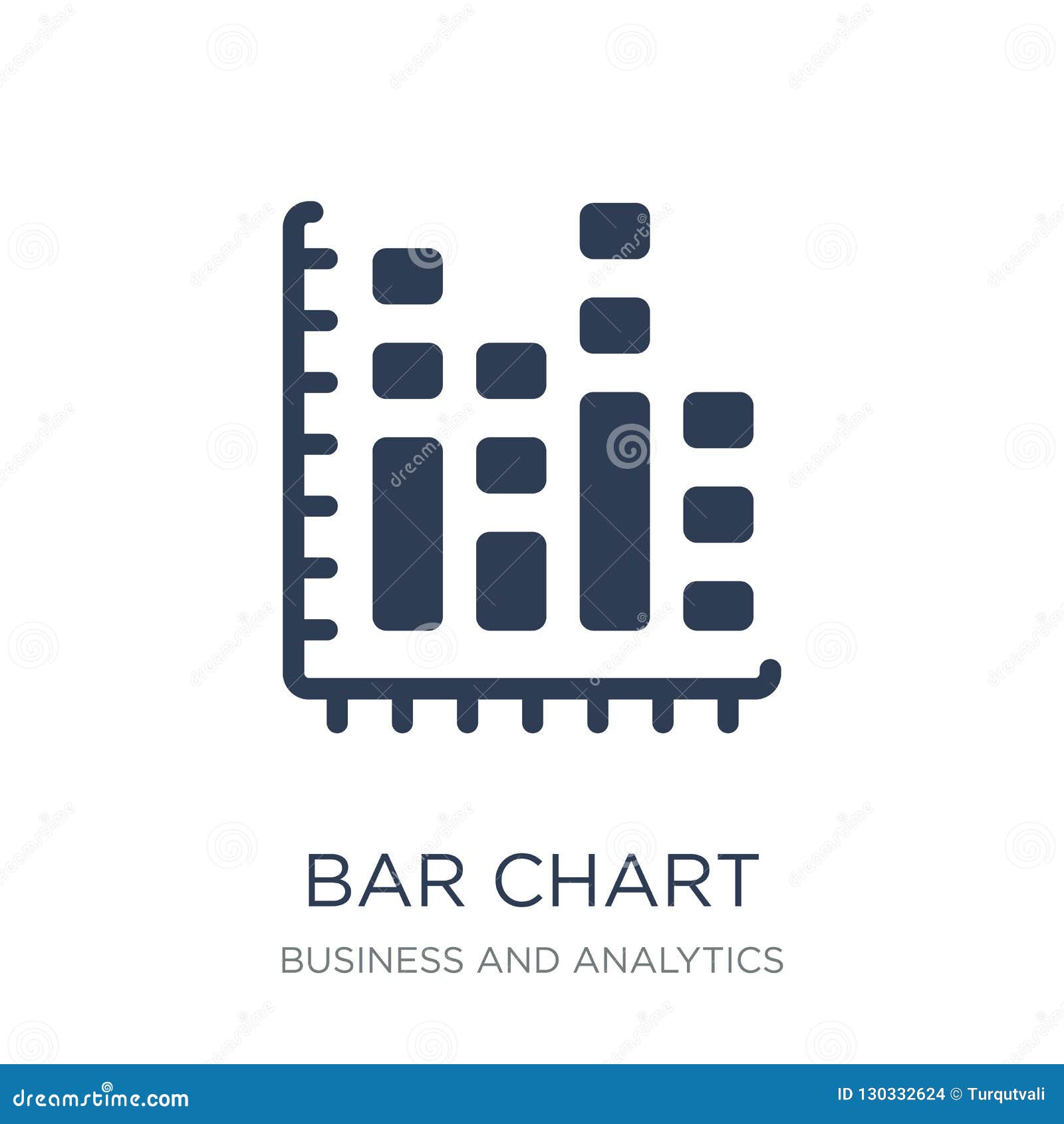 Bar Chart Icon. Trendy Flat Vector Bar Chart Icon on White Background ...